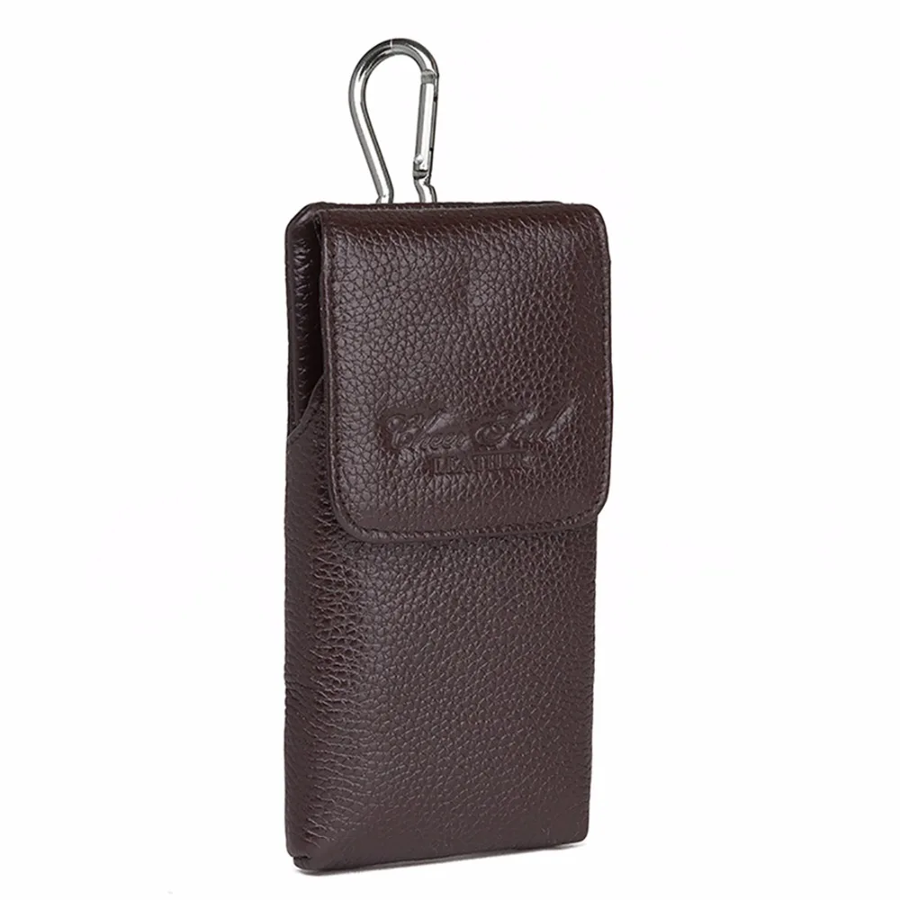 Men's Leather Bag Mobile Phone | Men's Leather Cell Phone Bag - 100% ...