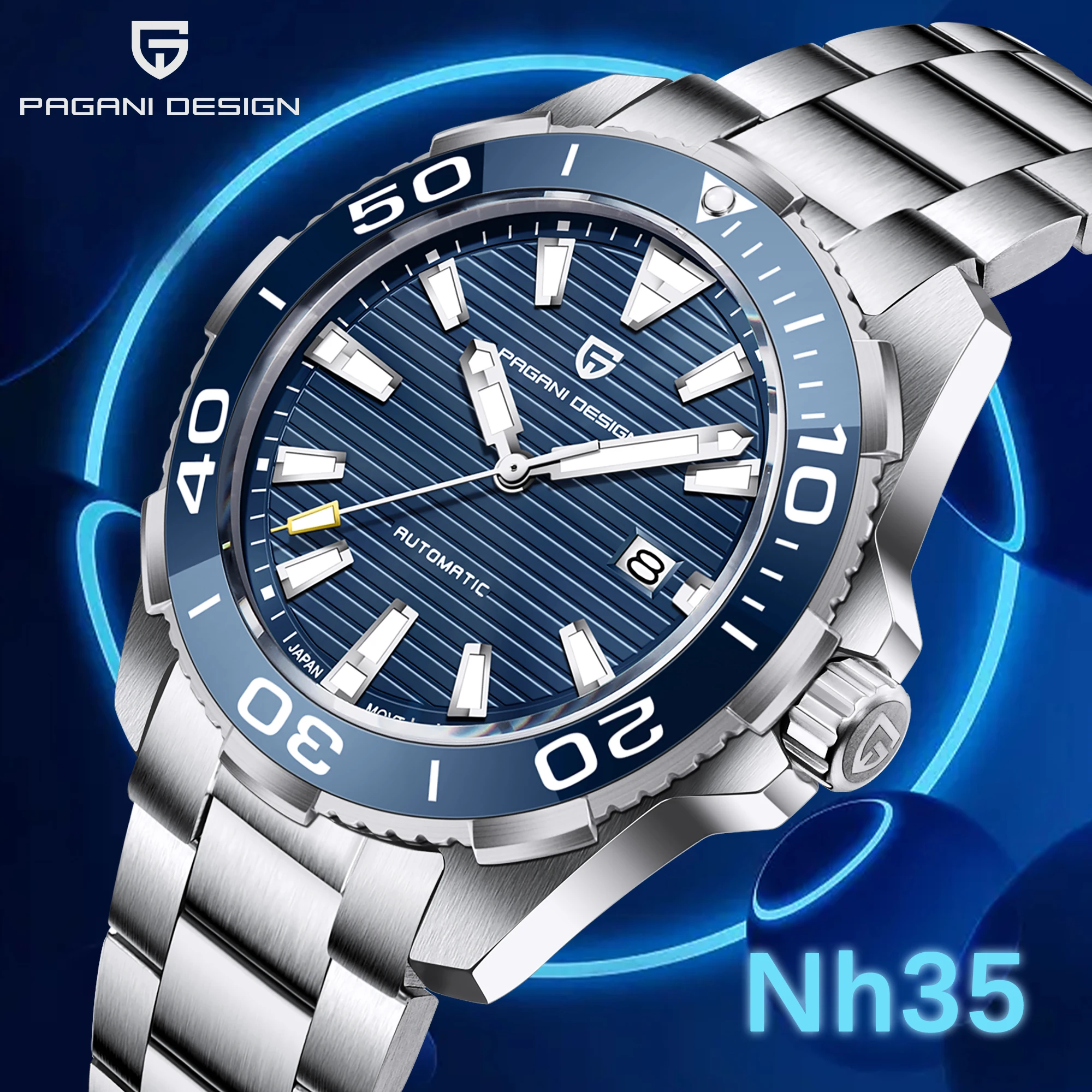 PAGANI DESIGN reloj mecánico automático para Hombre, de acero ...