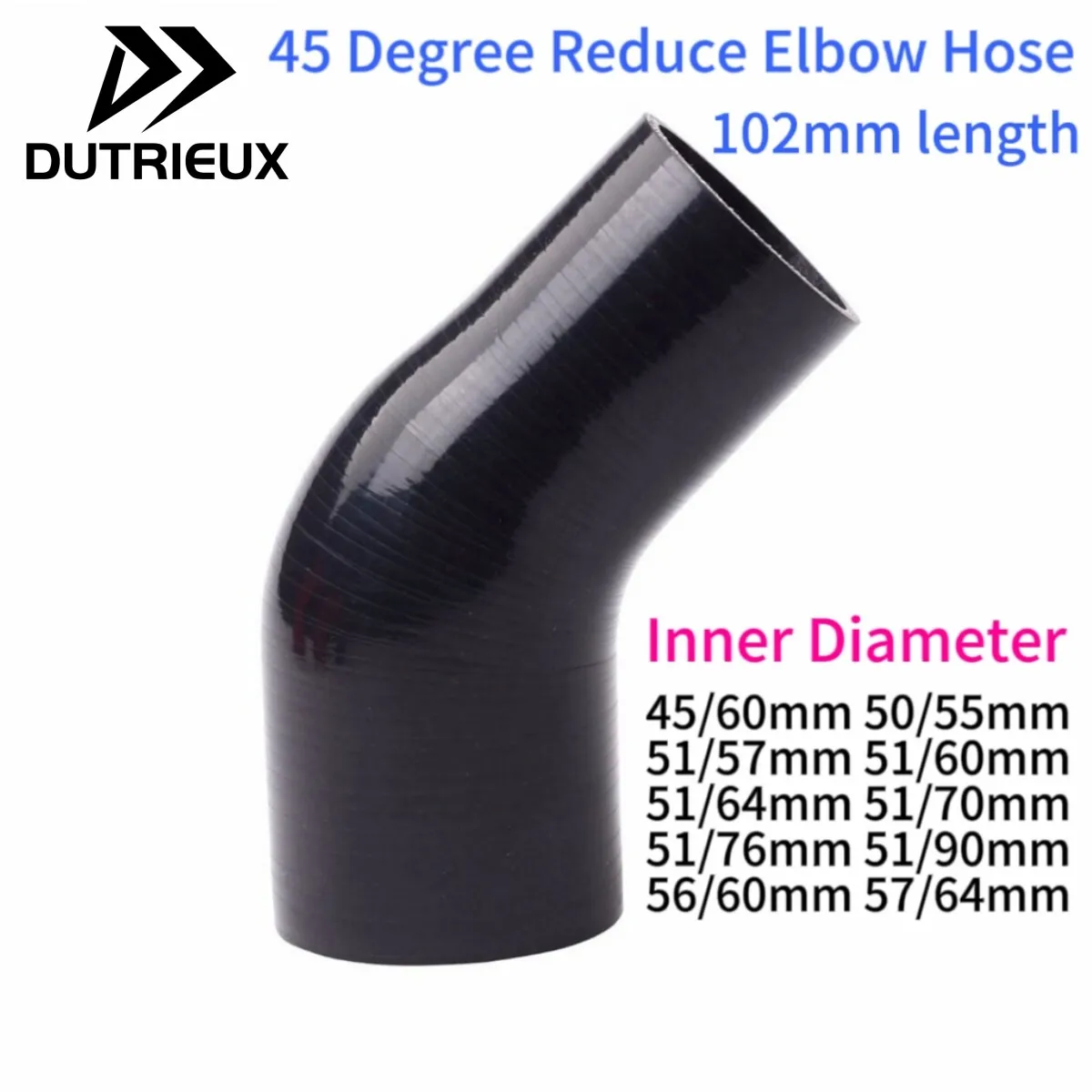 45-Degree-Reducer-Elbow-General-Silicone-Coolant-Intercooler-Pipe-Tube ...
