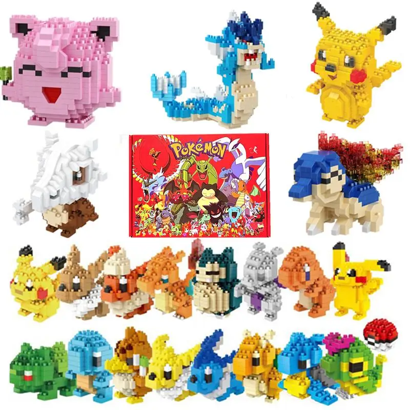 8-PCS-Set-Building-Blocks-Assembly-Anime-Picachu-Charizard-Blastoise ...