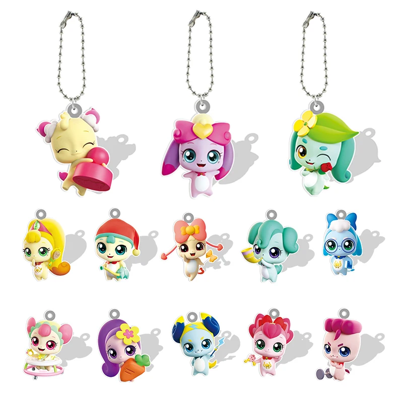 NEW-Bead-Ball-Cartoon-Keychains-Wonderful-Mengke-Shape-Resin-Single ...