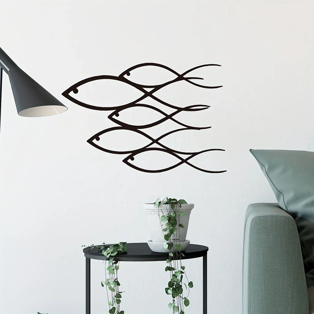 Nautical Metal Wall, Art School Fish Wall, Home Living Room Office ...