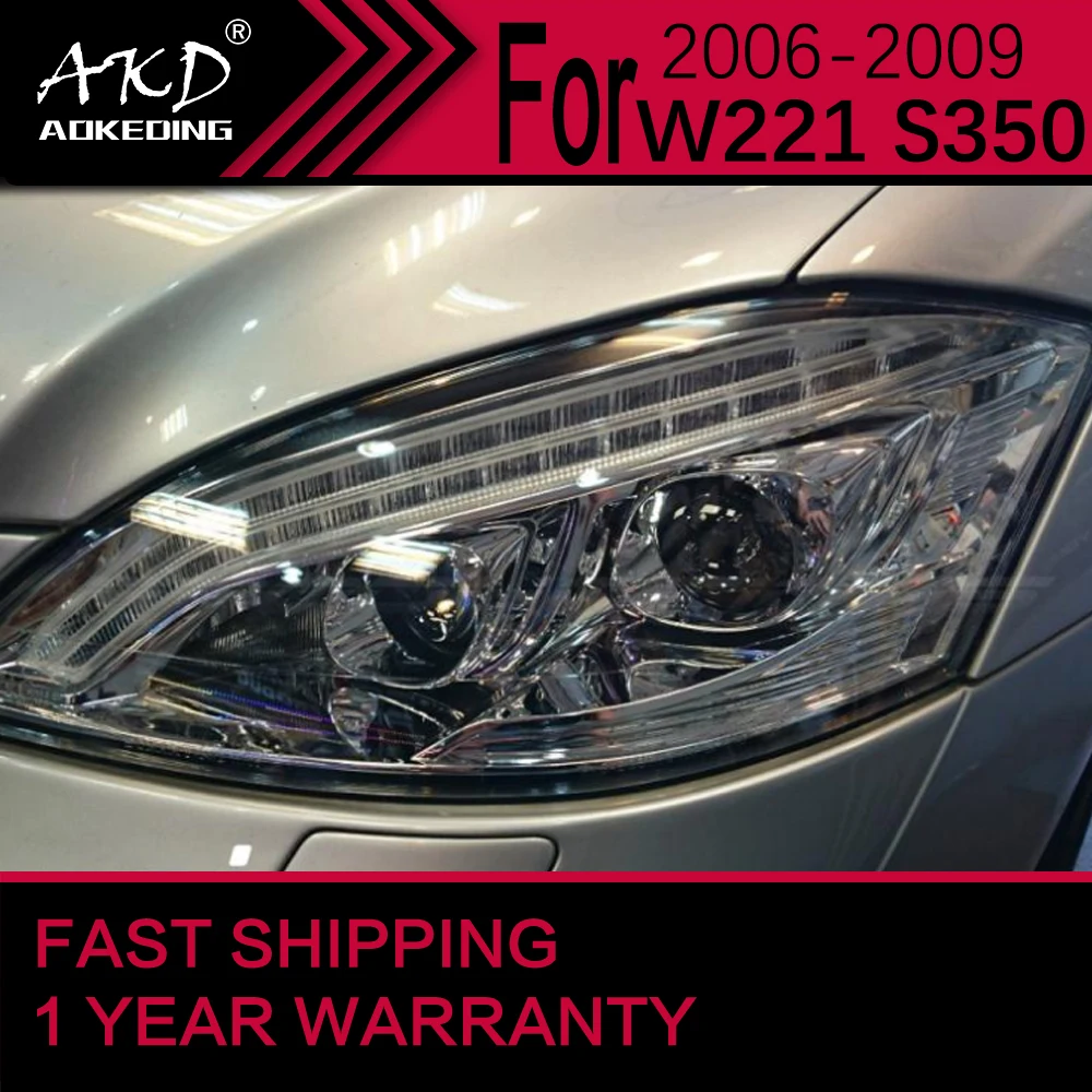 Car-Lights-for-Benz-W221-LED-Headlight-2006-2009-S300-S350-S500-S600 ...