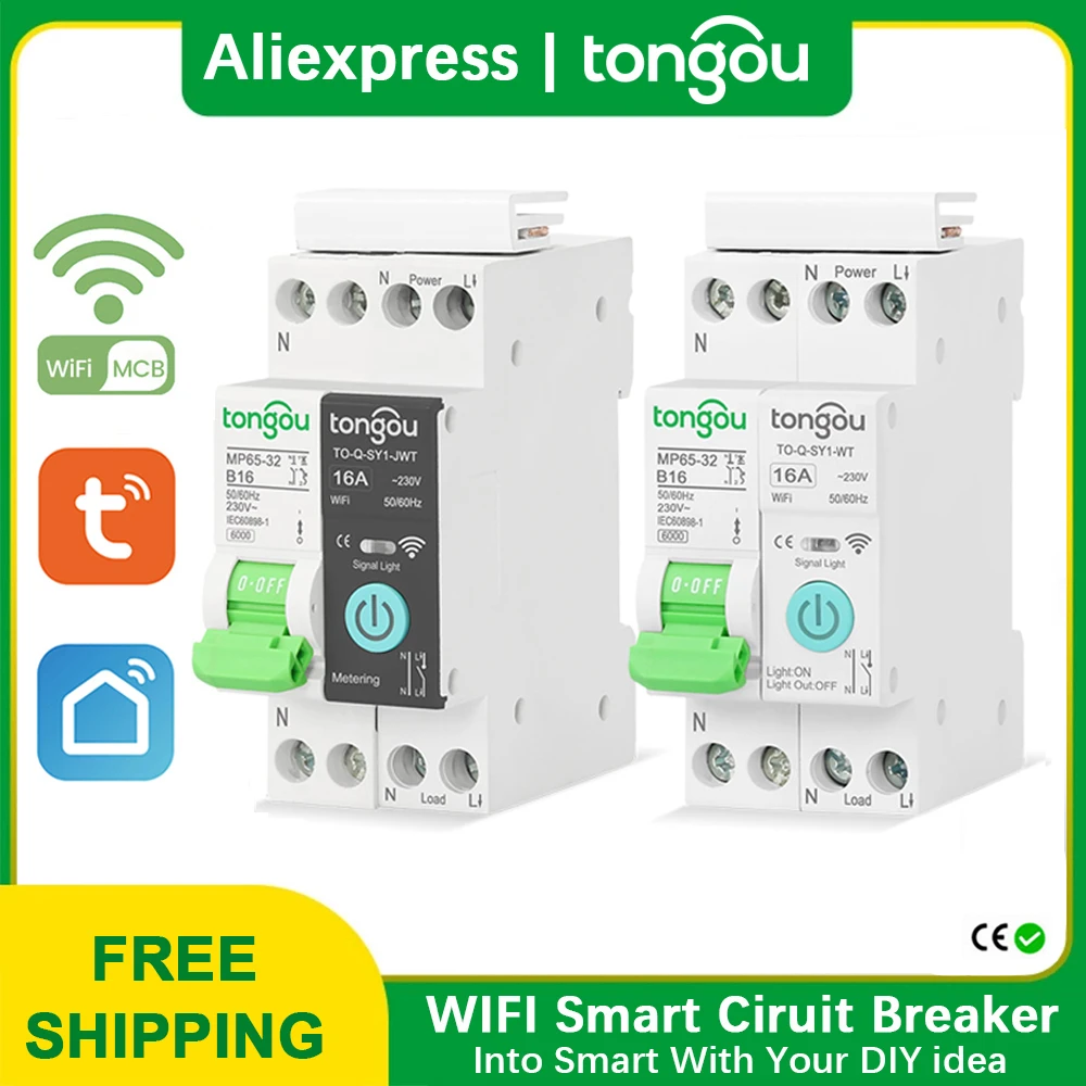 1p Din Rail Wifi Circuit Breaker | Circuit Breaker Wifi Electric - Mcb ...