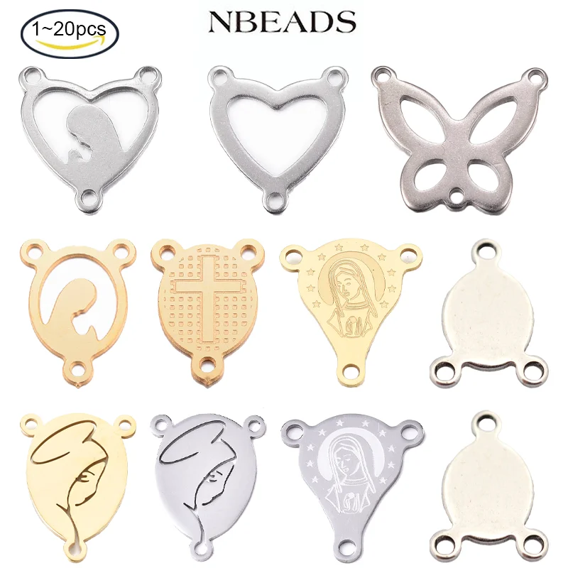 Stainless Steel 3 Loop Connector Jewelry Making - 1-20pcs 304 Stainless ...