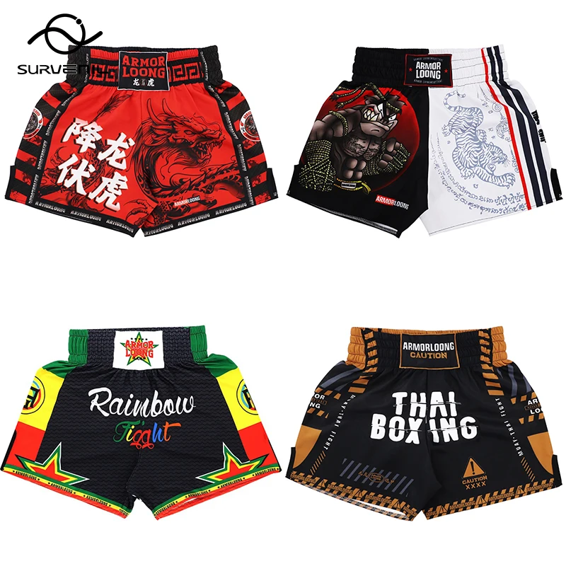 Muay-Thai-Shorts-Dragon-Tiger-Boxing-Shorts-Men-Women-Fast-Dry ...