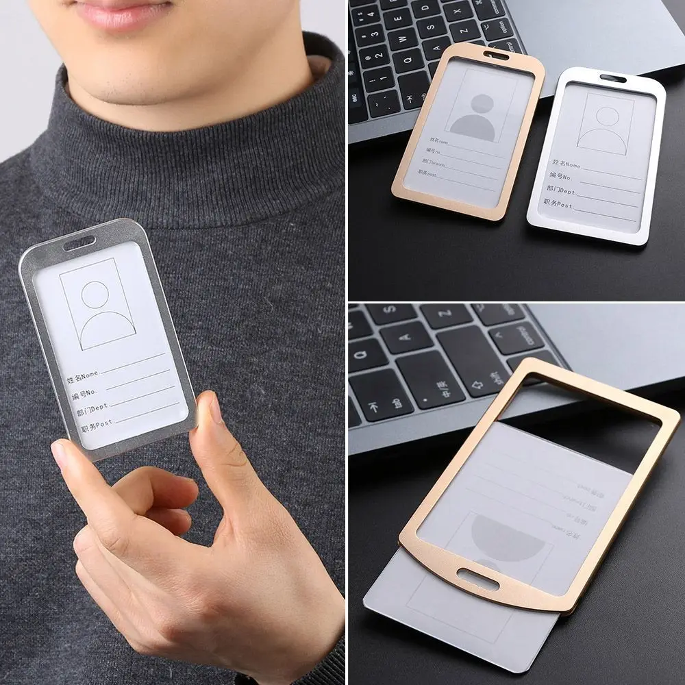 Aluminum-Alloy-Card-Holder-Work-Card-ID-Badge-Lanyard-Holder-Luxury ...