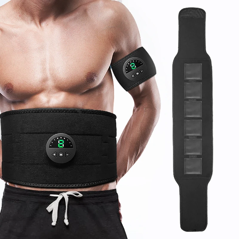 Electric Ems Abdominal Muscle Stimulator Body Slimming Belt Belly Fat ...