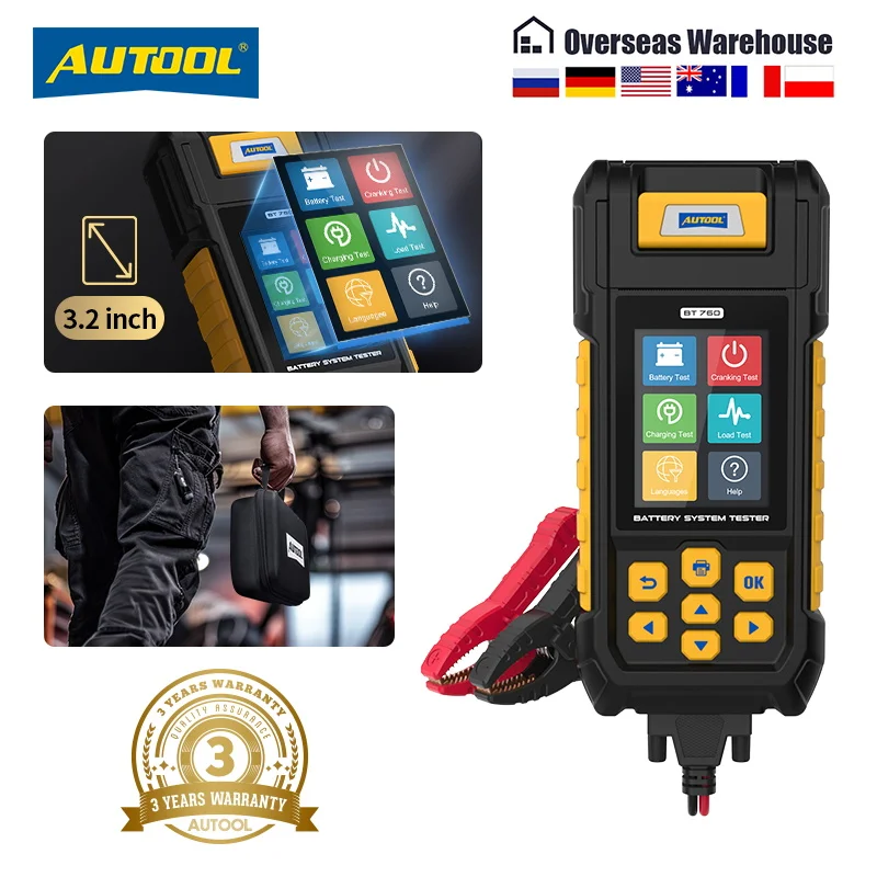 AUTOOL-BT760-Battery-Tester-With-Printer-Battery-Analyzer-Tester ...