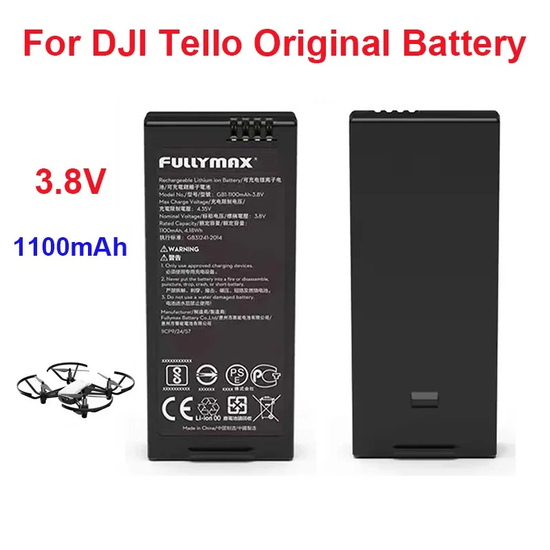 For DJI Tello Intelligent Flight Drone Original Battery 3.8V 1100mAh ...