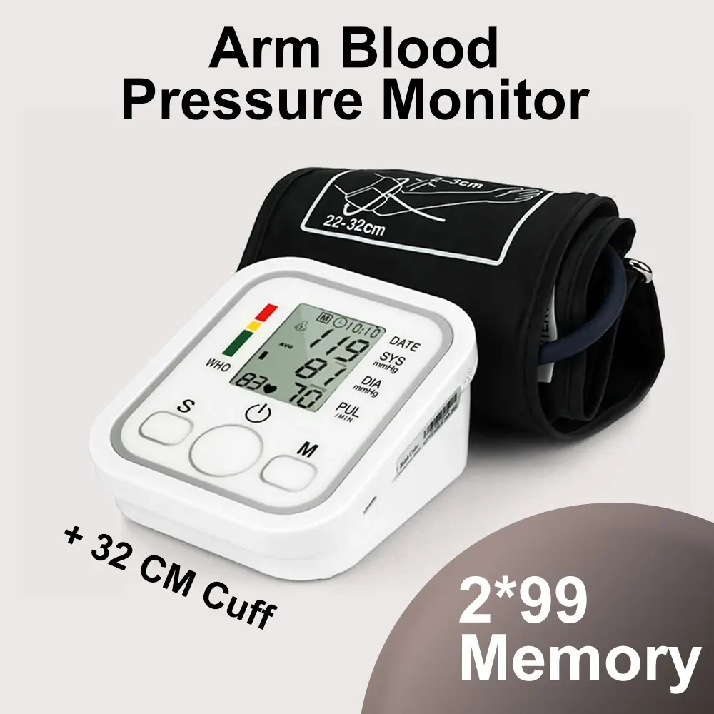 Medidor Digital de presión arterial para brazo, tonómetro médico automático, tensiómetro, 2 ...