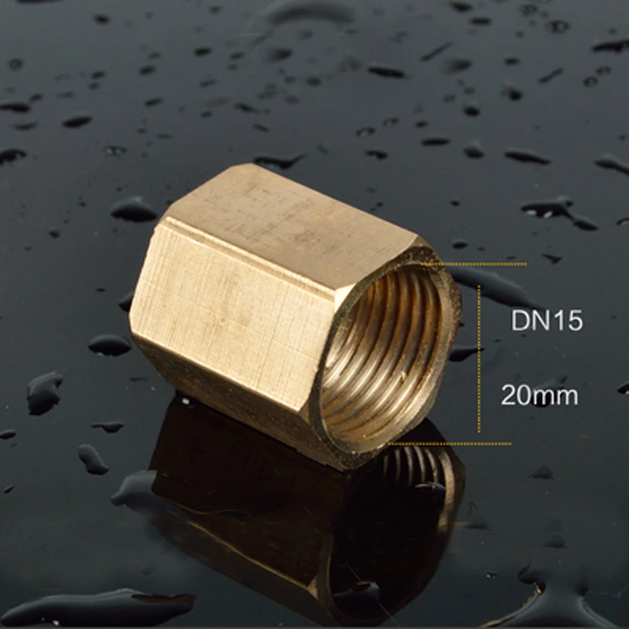 Dn15 G 1/2" Bsp Female Hex Coupling Brass Pipe Fitting Connector ...