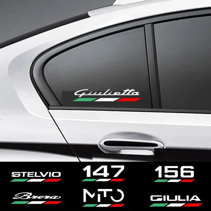 2Pcs-Car-Body-Sticker-For-Alfa-Romeo-Mito-Brera-147-Giulietta-159-156 ...