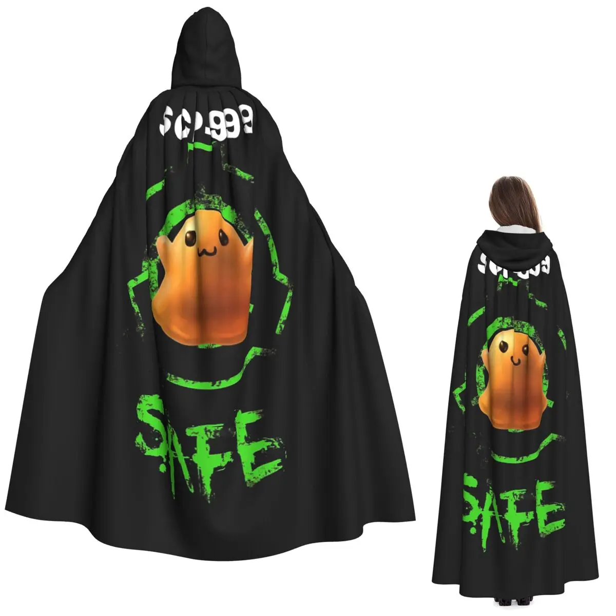 SCP-999 The Tickle Monster Long Hooded Cloak Witch Medieval Costume ...