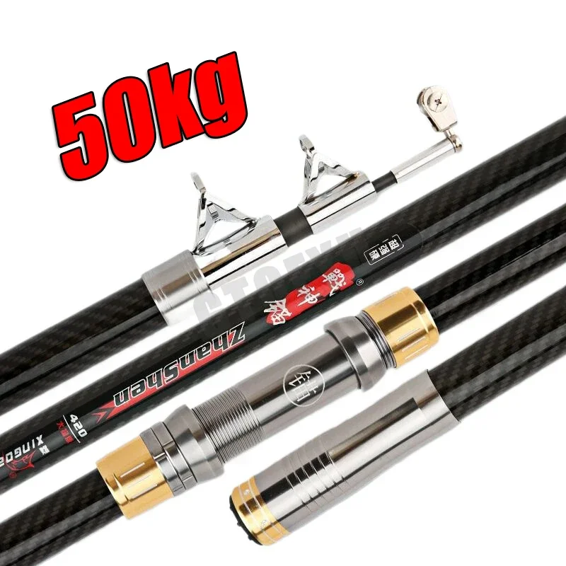 3-6M-4-5M-Carbon-Fishing-Rod-50kg-above-Superhard-Long-Distance ...