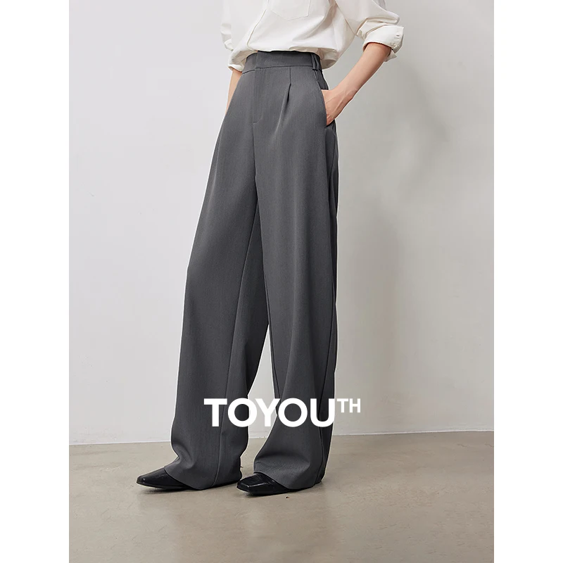 TOYOUTH-Women-Casual-Pants-2024-Autumn-New-Maillard-Style-High-Waist ...