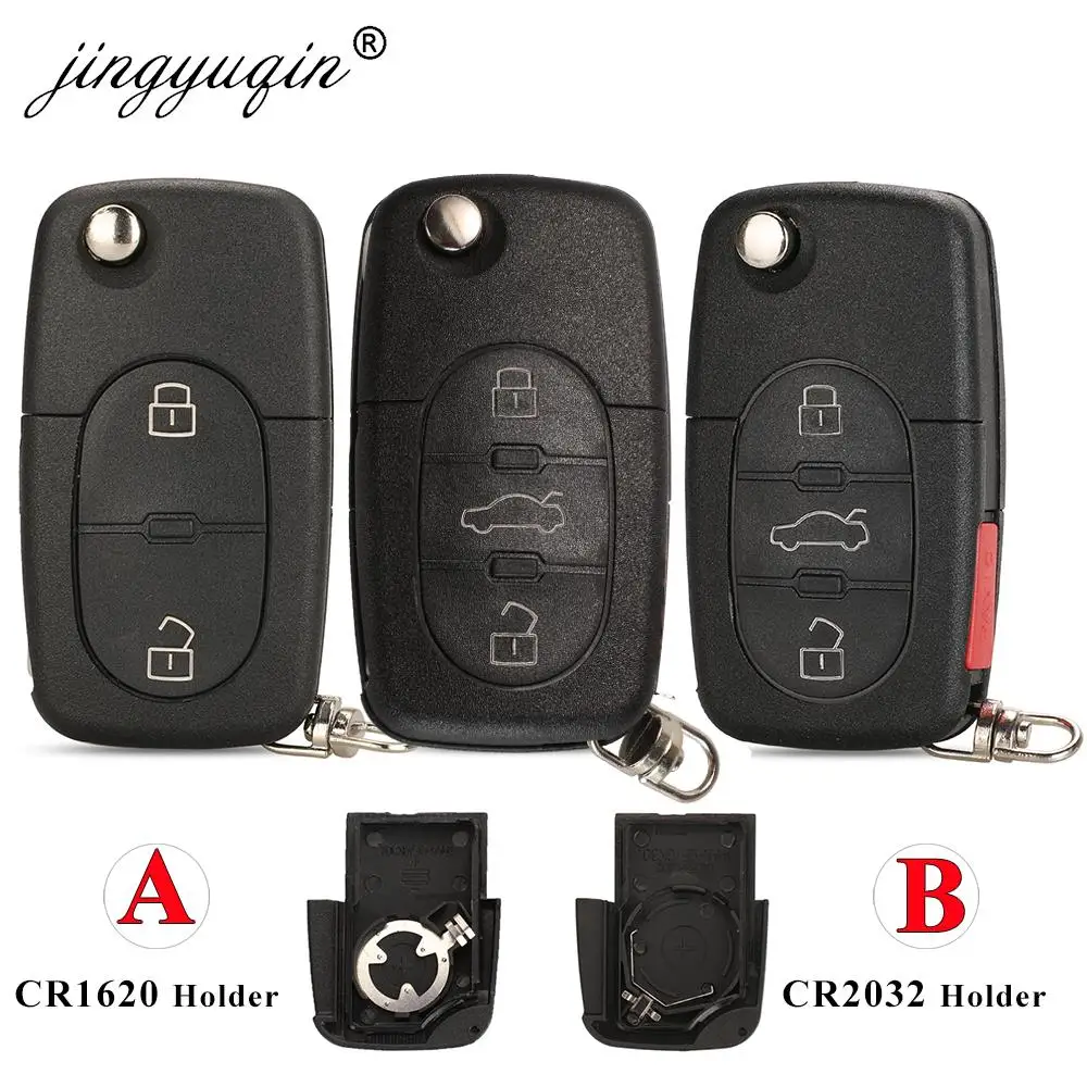 jingyuqin-Replace-2-3-4-Buttons-Flip-Car-Key-Case-Shell-Fob-For-Audi-TT ...