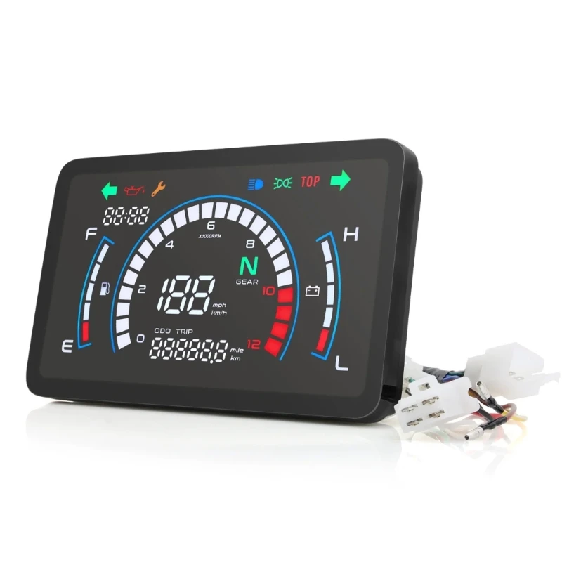 Universal-Motorbike-Speedometer-Digital-Speed-Meter-Tachometer ...