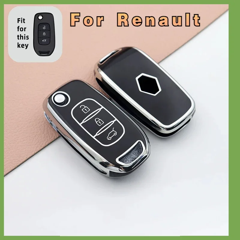 TPU-Car-Flip-Key-Case-Cover-Shell-for-Renault-Kwid-2023-Kadjar-Captur ...