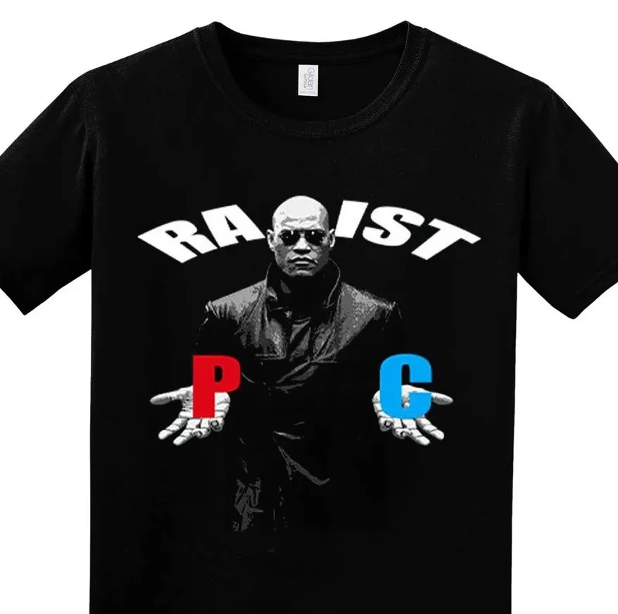 Racista-estuprador-PC-Matrix-Morpheus-Camiseta-Preta-Manga-Longa-ou ...