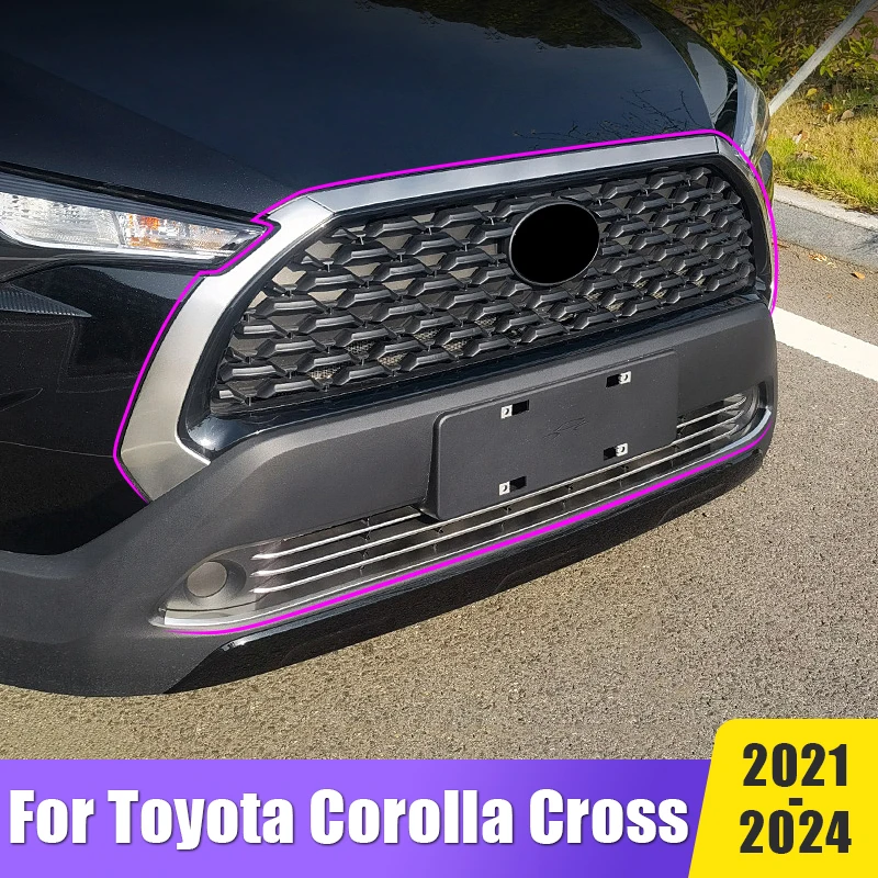 For-Toyota-Corolla-Cross-2021-2022-2023-2024-XG10-Stainless-Car-Front ...