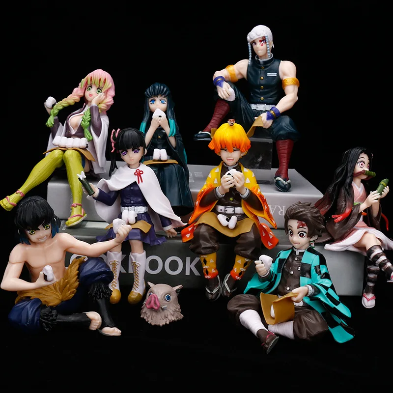 Anime Demon Slayer Sit Eating High Quality Rice Figure All Style ...