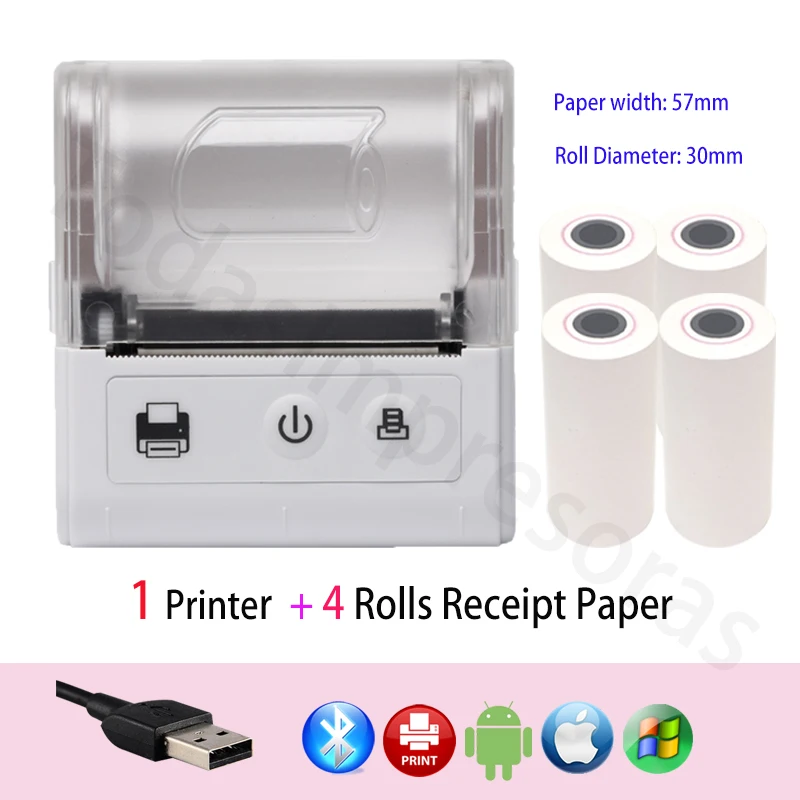 Mini Bluetooth Thermal Bill Printer Wireless Protable Receipt ...