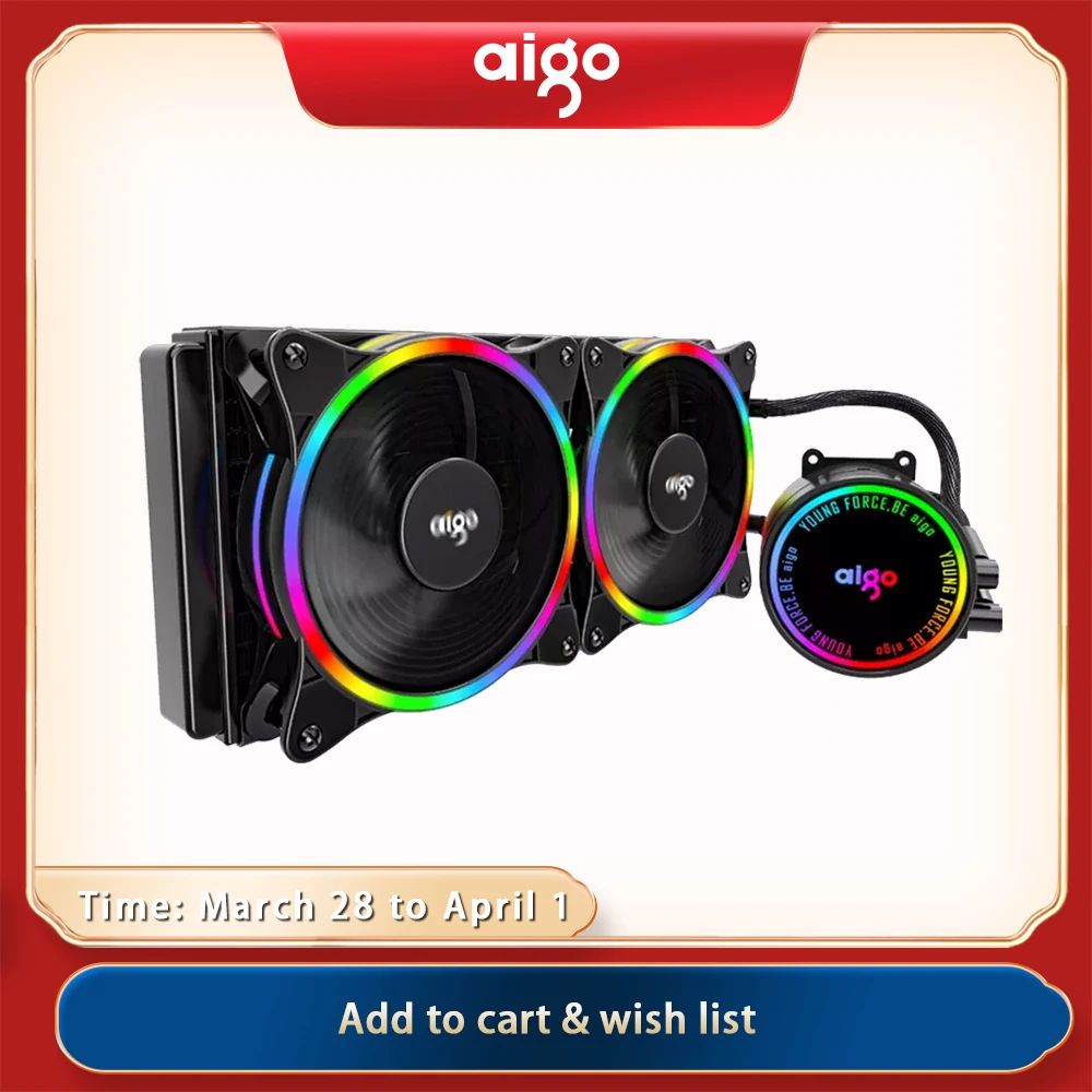 Aigo-Liquid-Water-Cooling-CPU-Cooler-rgb-Heatsink-Integrated-Radiator ...