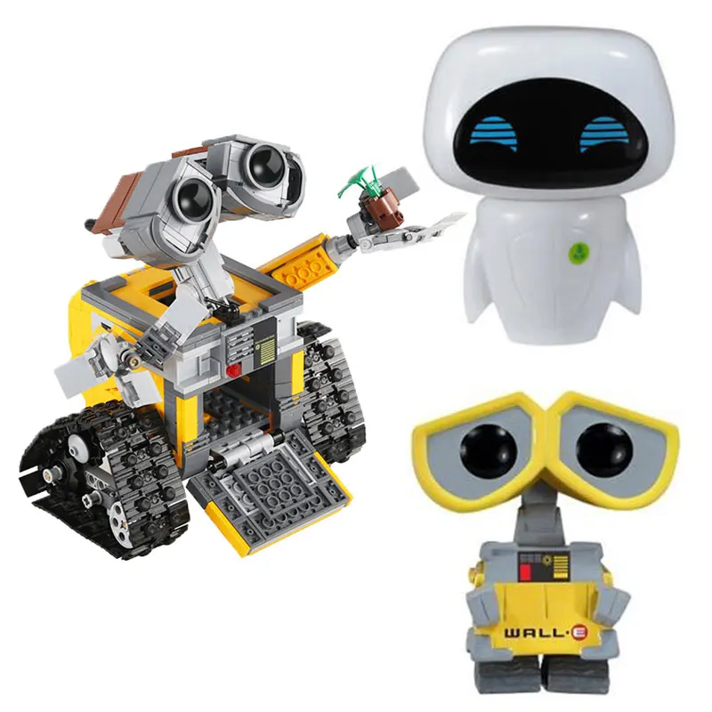 Disney Construcción de wall e para niños, 687 piezas, modelo, figura, EVA, bloques, Robot ...