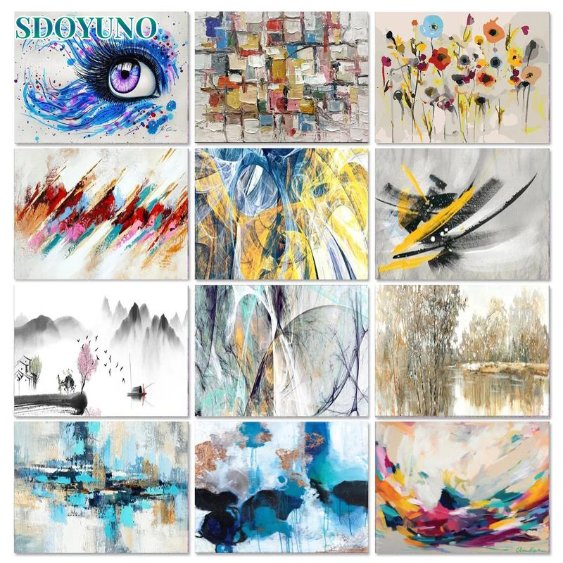 SDOYUNO-Paint-By-Numbers-For-Adults-Children-HandPainted-Acrylic ...