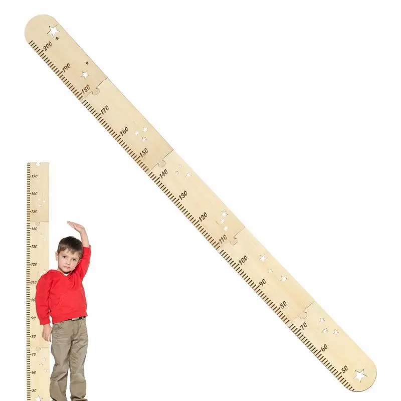 Nordic Wooden Kids Height Growth Chart Ruler Lightweight Durable ...