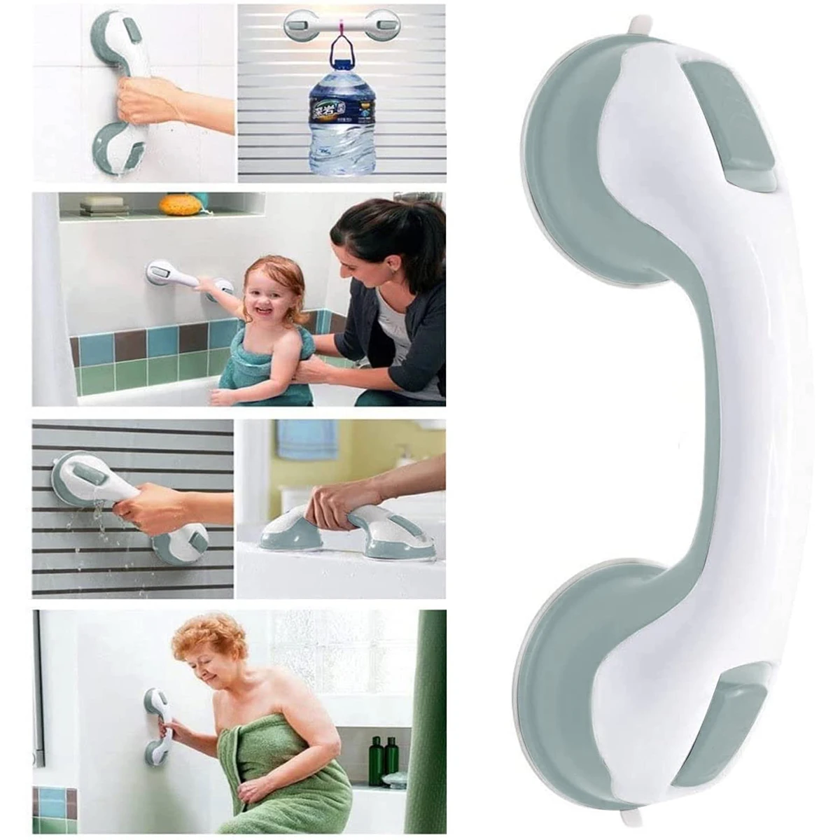 Suction-Grab-Bar-12-Shower-Handle-Bathroom-Balance-Bar-with-Strong-Hold ...