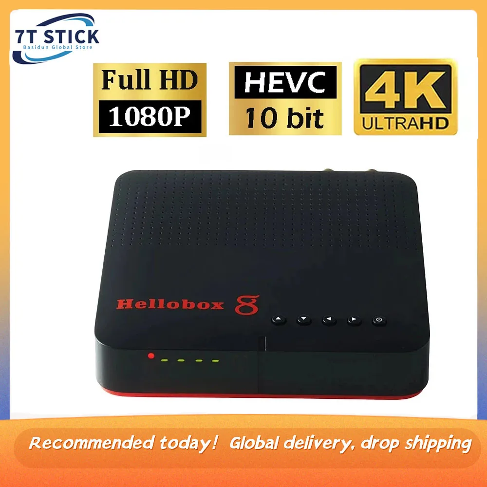 Hellobox 위성 DVB T2 DVB S2 콤보 TV 박스 튜너, TV 재생 지원, 전화 위성 TV 수신기, DVB S2X ...