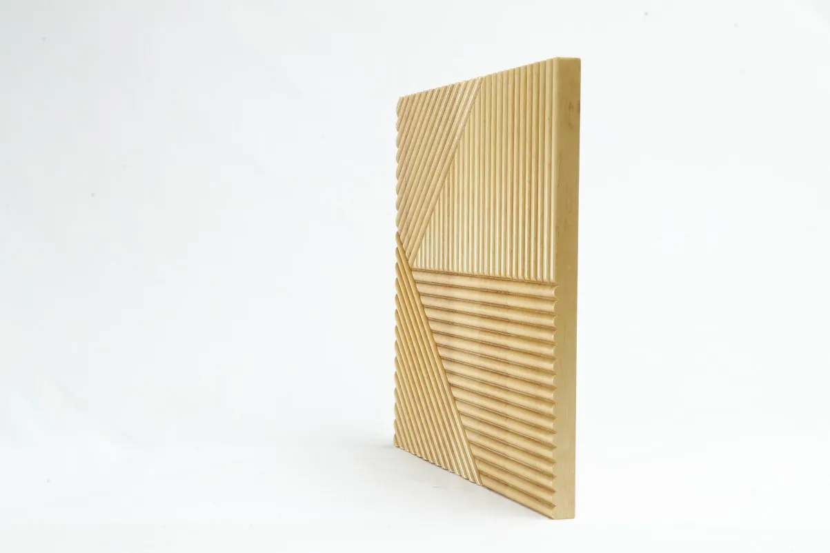 Panel de revestimiento de pared de madera maciza listón estriado hojas ...