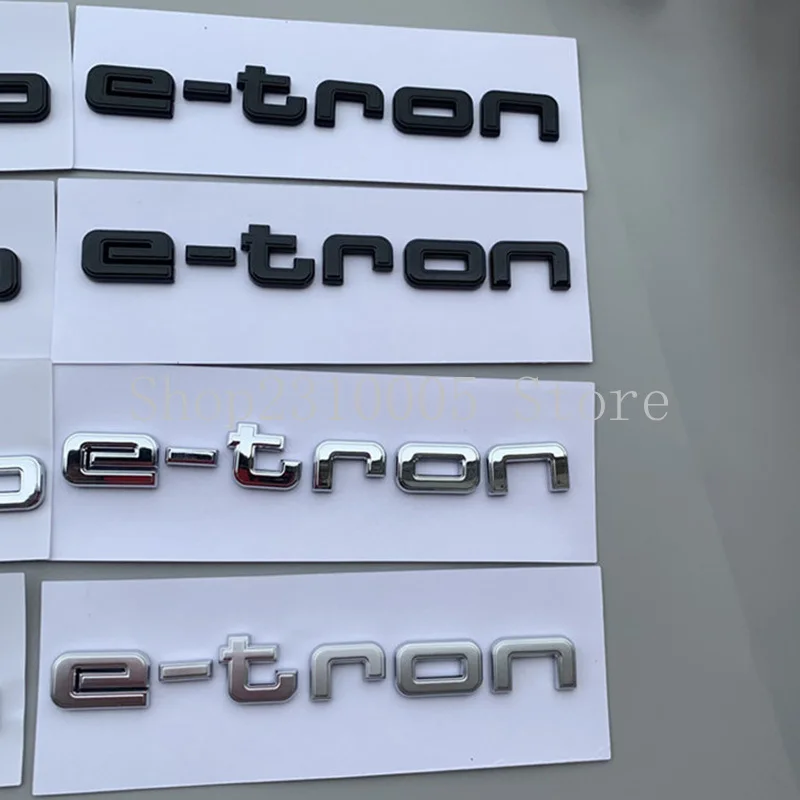 3D Letters E-tron ABS Emblem Car Styling Rear Trunk Fender Nameplate ...