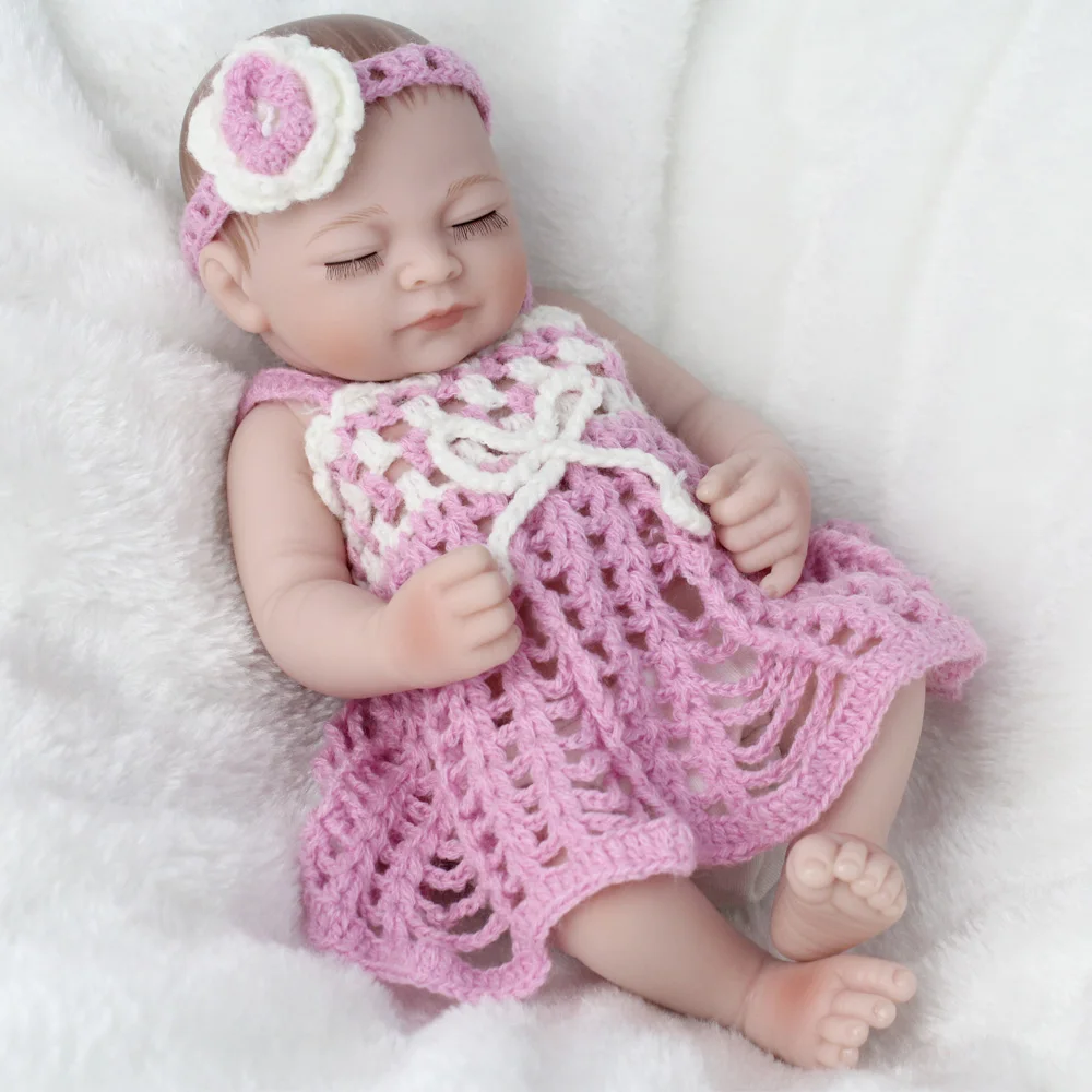 10-Micro-Preemie-Full-Body-Silicone-Baby-Doll-26cm-Lifelike-Girl-Mini ...