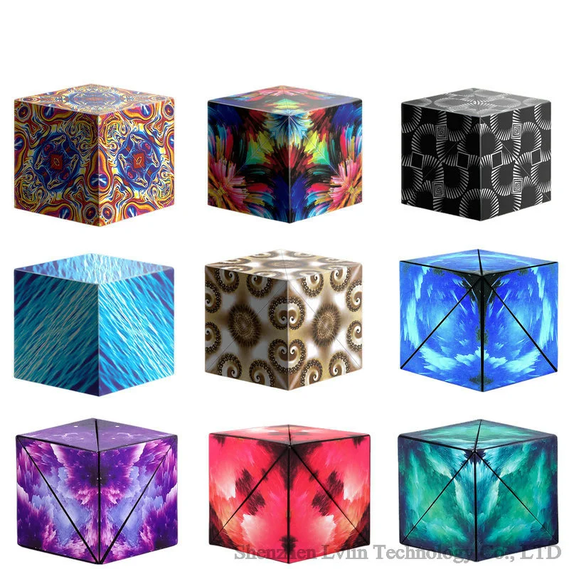 Funny Variety Geometric Changeable Magnetic Magic Cube Anti Stress 3D ...