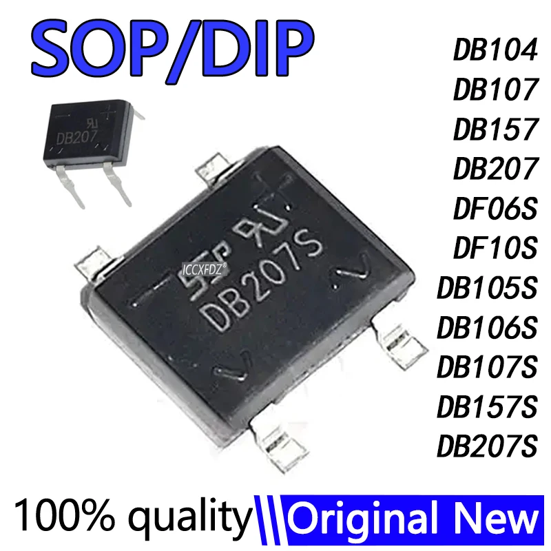 10Pcs-lot-DB207-DIP-DIP-4-DB104-DB157-DB107-DB207S-DB107S-DF06S-DF06 ...