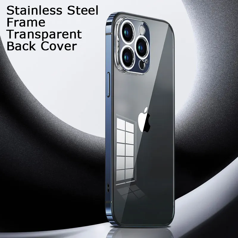 Magnetic-Stainless-Steel-Phone-Case-For-Iphone-12-13-14-Pro-Max-Plus ...