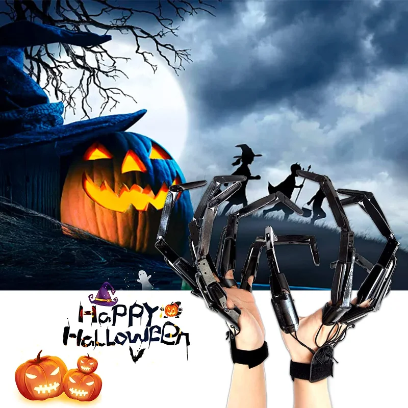 Halloween Articulated Finger Creative Props Fingers Gloves Extensions ...