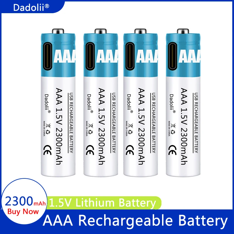 New-1-5V-AAA-Rechargeable-Battery-2300mAh-Rechargeable-AAA-Battery ...