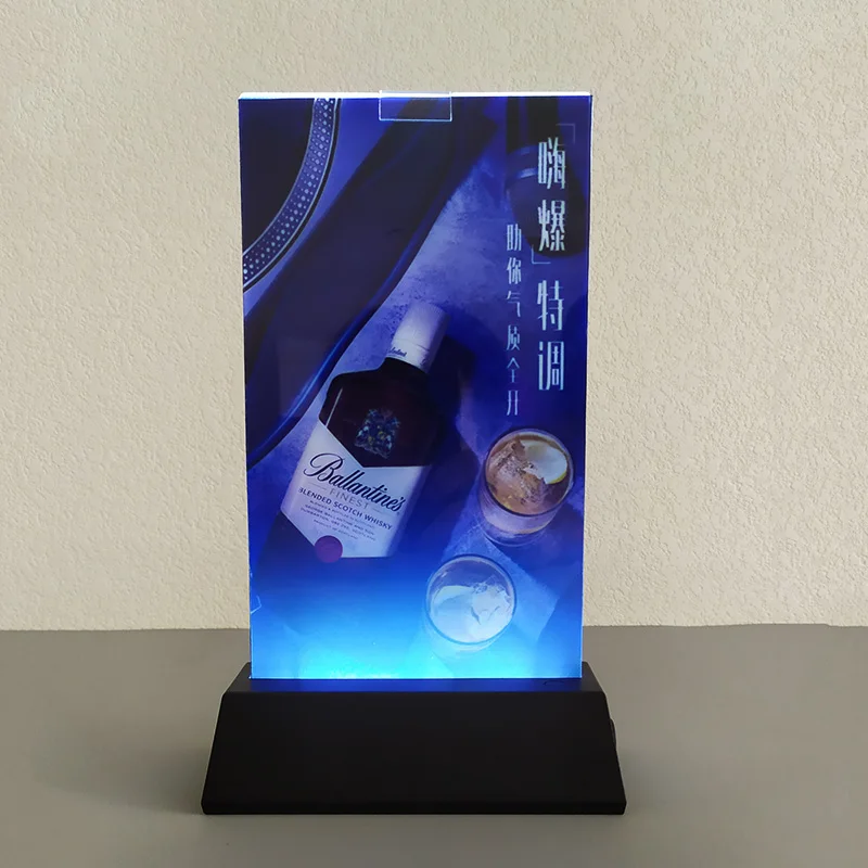 LED-Desktop-Display-Light-menu-panel-Advertising-Stand-Acrylic-Menu ...