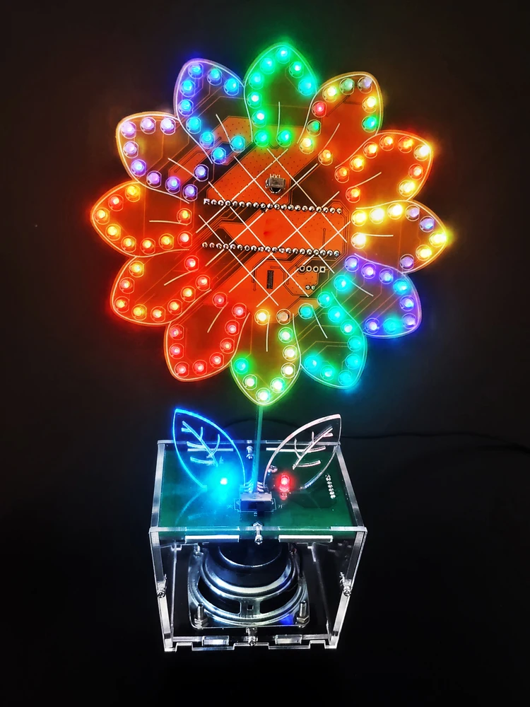 diy-electronic-kit-LED-colorful-Sunflower-soldering-project-bluetooth-speaker-21-flashing-modes ...