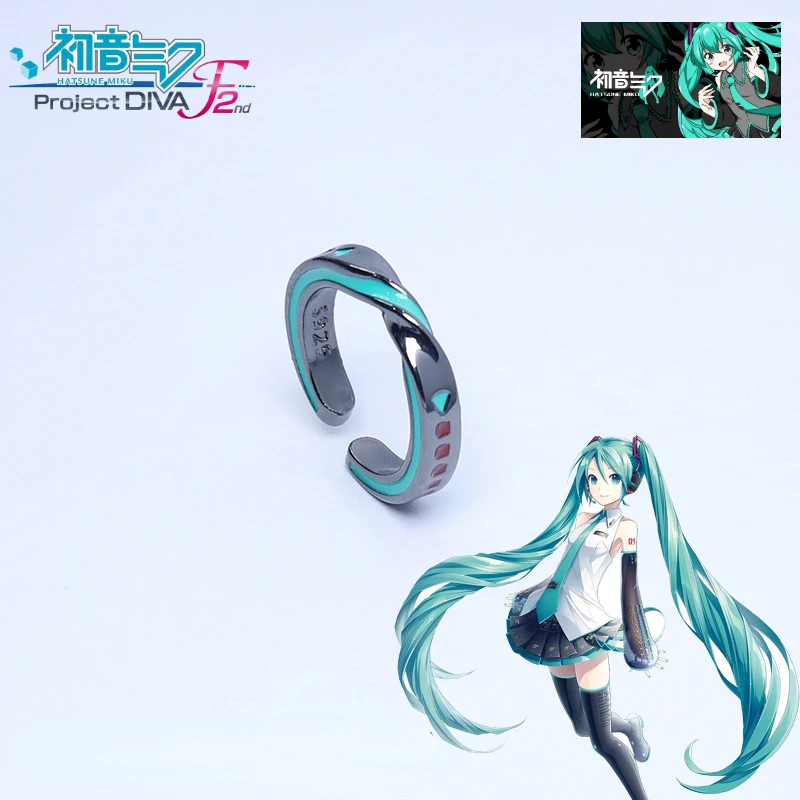 Anime-Hatsune-Miku-Vocaloid-Cosplay-Ring-Unisex-Adjustable-Opening ...
