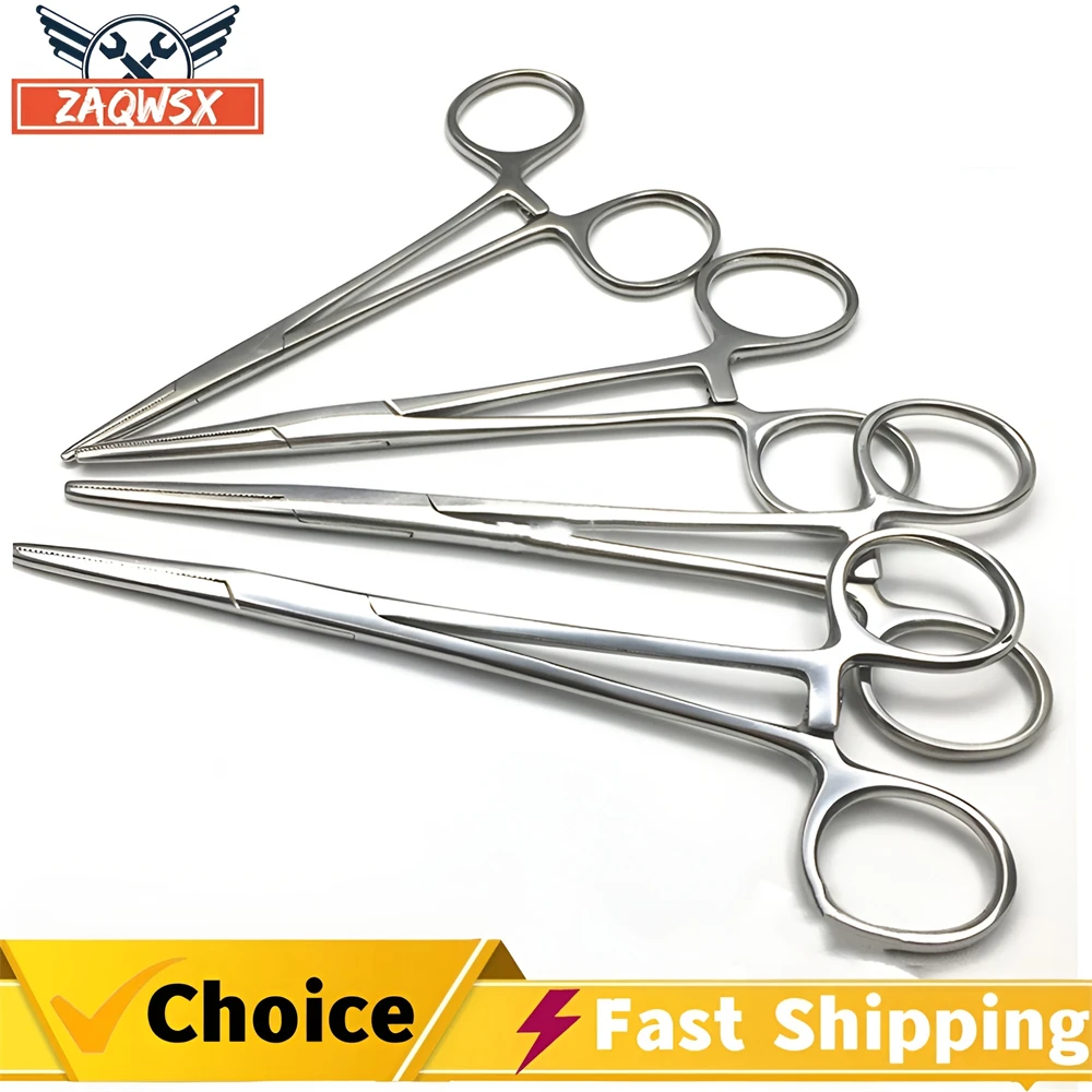 Stainless-Steel-Curved-Tip-and-Straight-Tip-Forceps-Locking-Clamps ...
