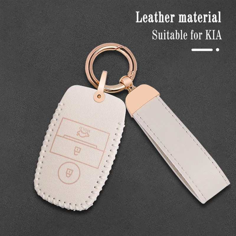 Leather-Car-Key-Case-Cover-Protector-Shell-for-KIA-Rio-Rio5-Sportage ...