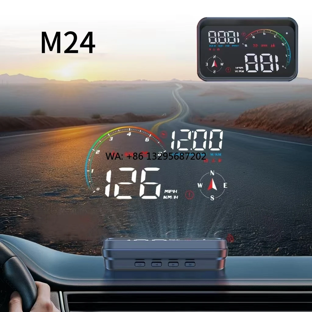 2025 M24 Car Hud Head up Displays Digital GPS Speedometer Projection on ...