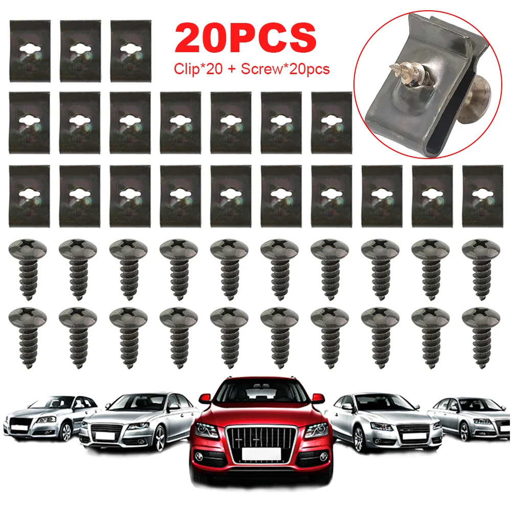20pcs-Auto-Interior-Trim-Panel-Fastener-Fitting-with-Screw-Fixed ...