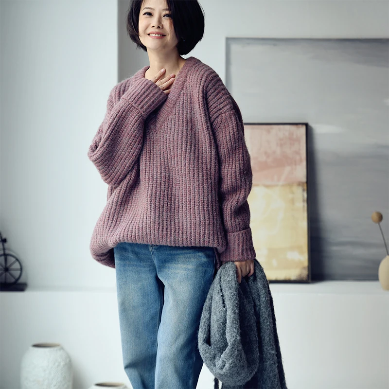 MICOCO-M2363C-Simple-short-front-and-long-back-loose-and-lazy-V-neck ...