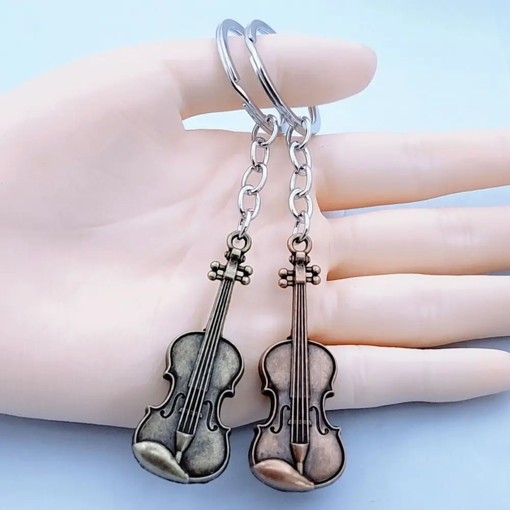 Copper-Bronze-Violin-Key-Chain-Cello-Classical-Vintage-Violin-Keyring ...
